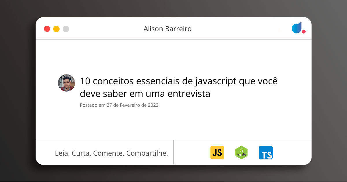 10 conceitos essenciais de javascript que você deve saber em uma ...