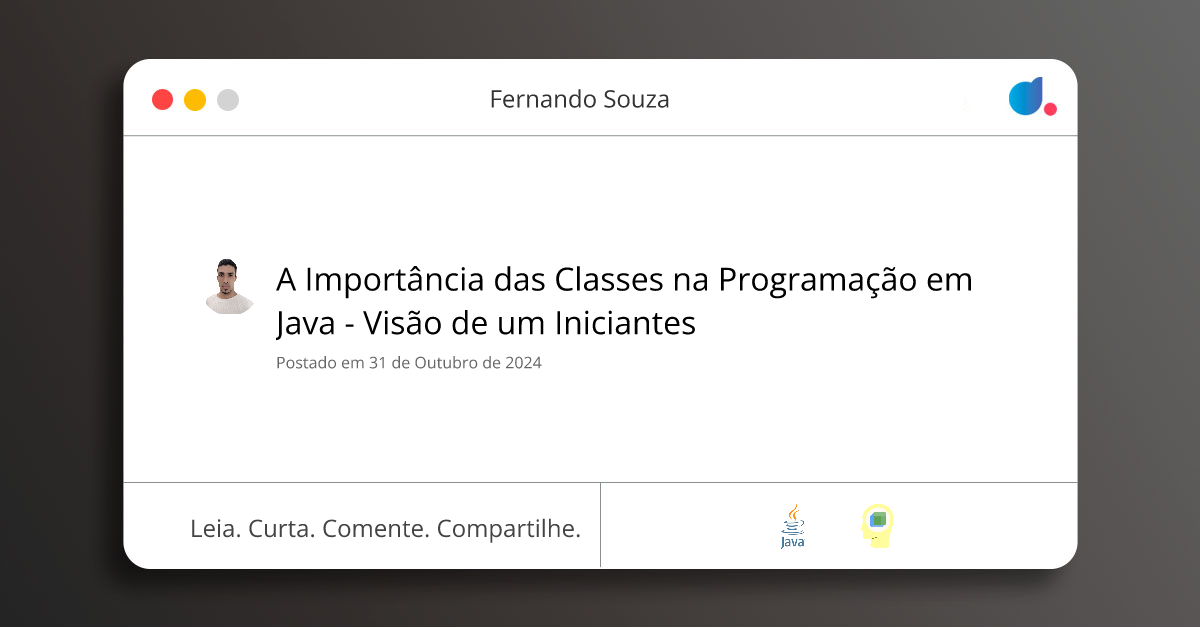 A Importância das Classes na Programação em Java - Visão de um ...