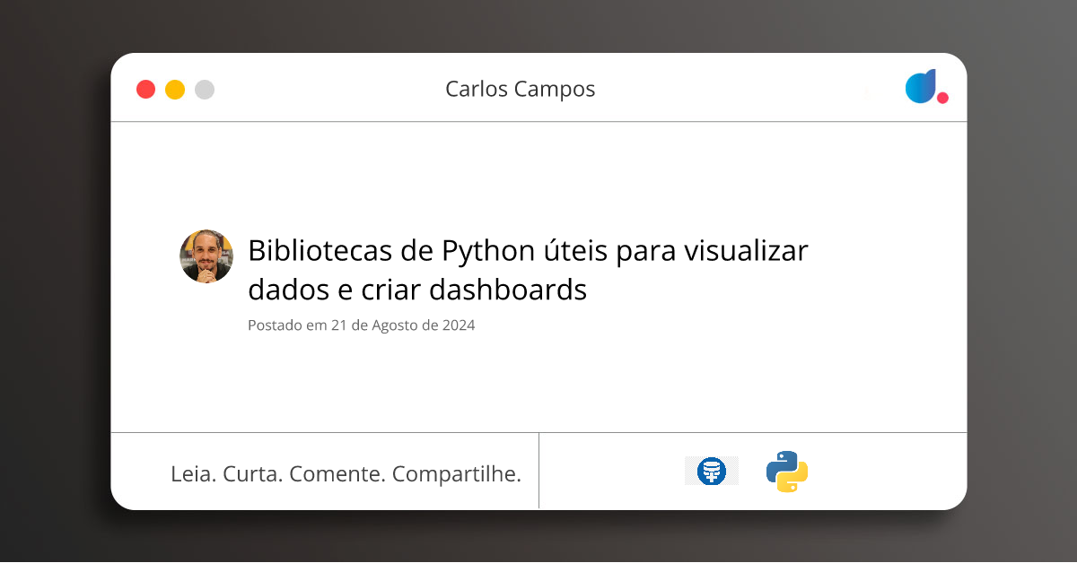 Bibliotecas de Python úteis para visualizar dados e criar dashboards ...