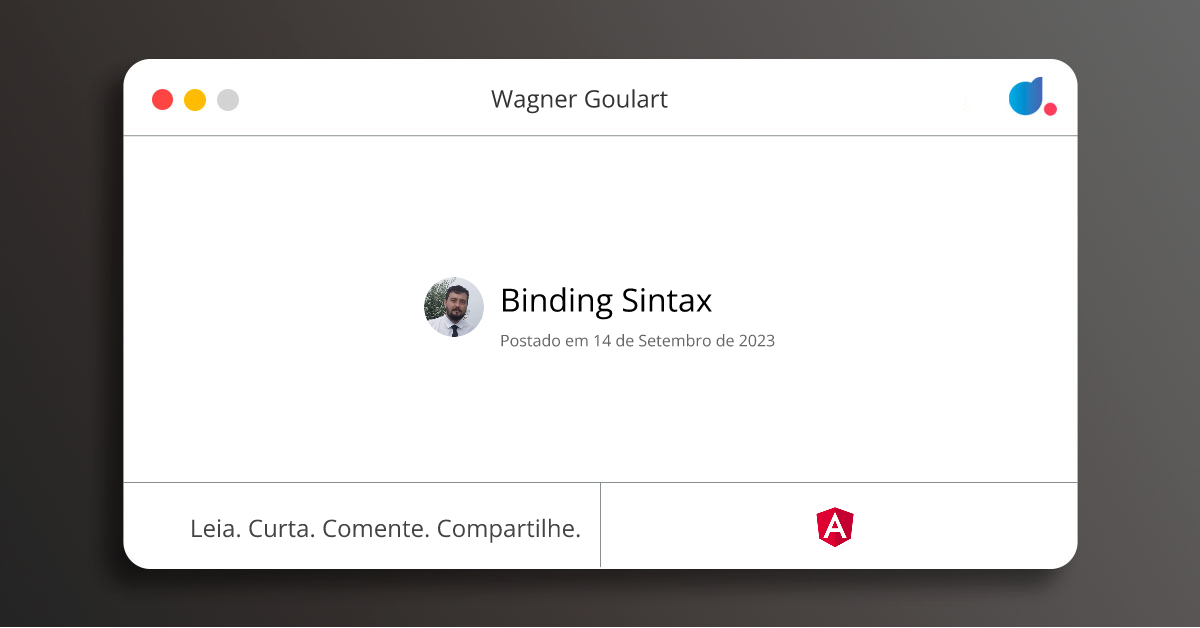 Binding Sintax | Wagner Goulart | Angular | DIO