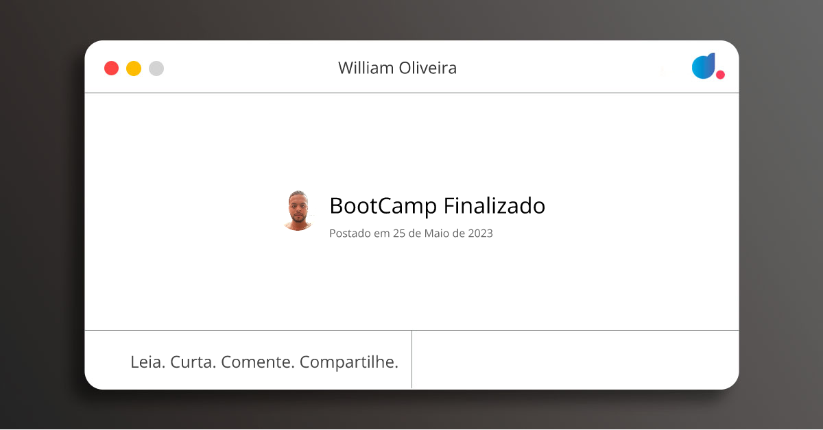 BootCamp Finalizado | William Oliveira | DIO