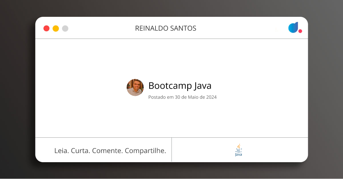 Bootcamp Java | REINALDO SANTOS | Java | DIO
