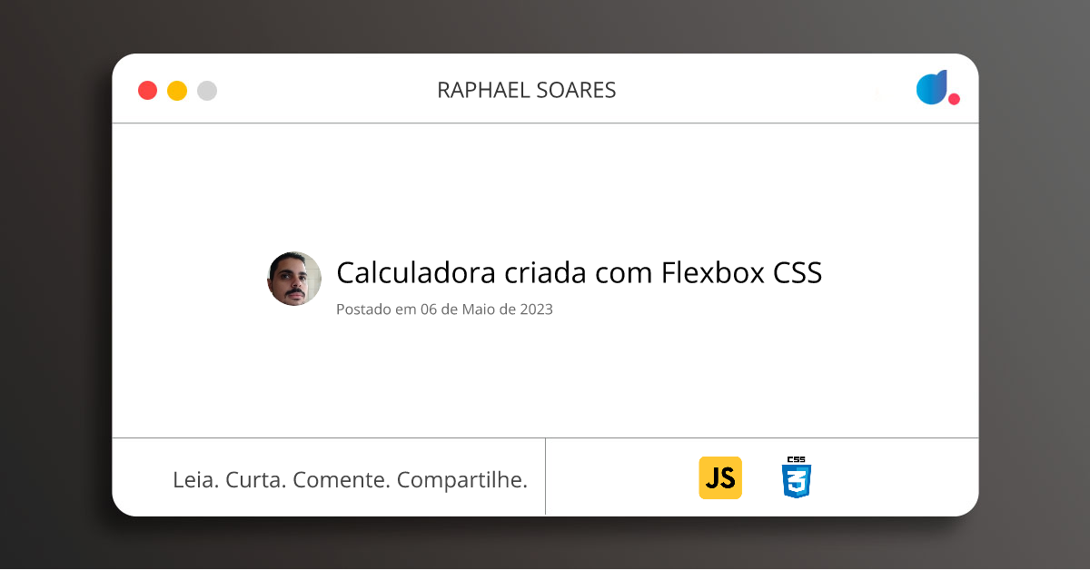 Calculadora criada com Flexbox CSS | RAPHAEL SOARES | JavaScript | CSS | DIO