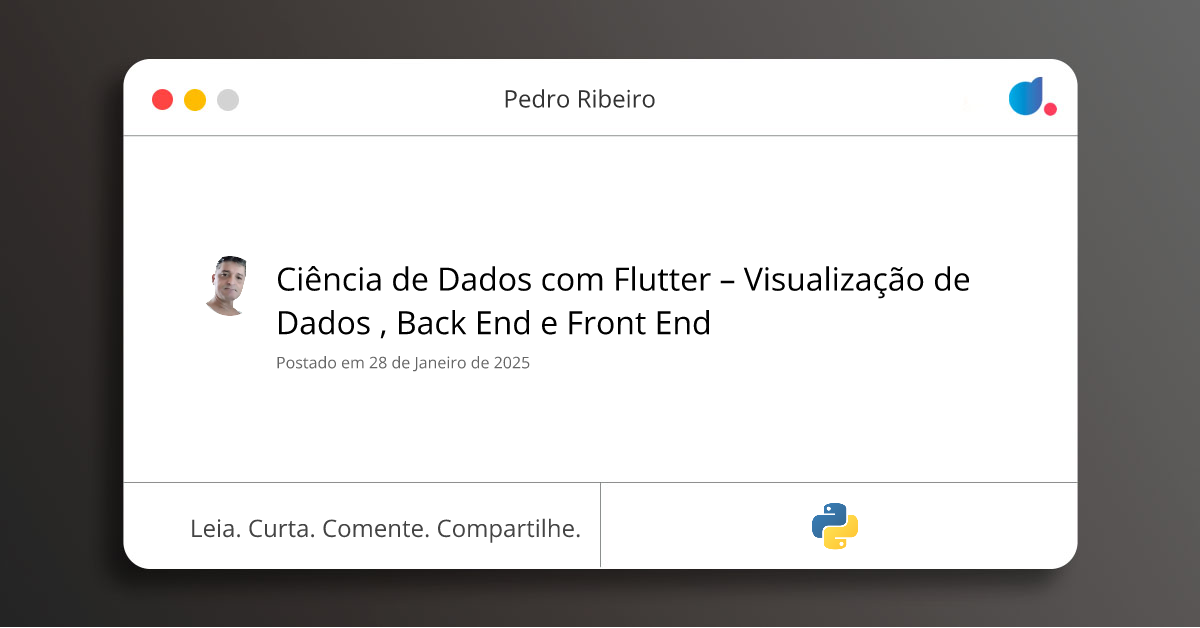 Ciência de Dados com Flutter – Visualização de Dados , Back End e Front ...
