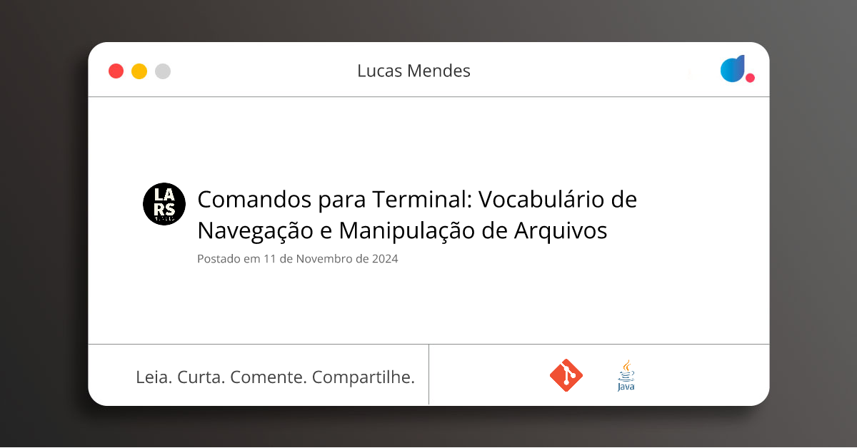 Comandos para Terminal: Vocabulário de Navegação e Manipulação de ...