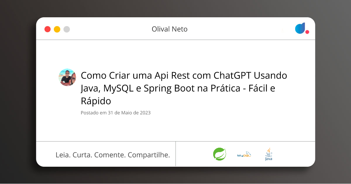 Como Criar uma Api Rest com ChatGPT Usando Java, MySQL e Spring Boot na Prática - Fácil e Rápido ...