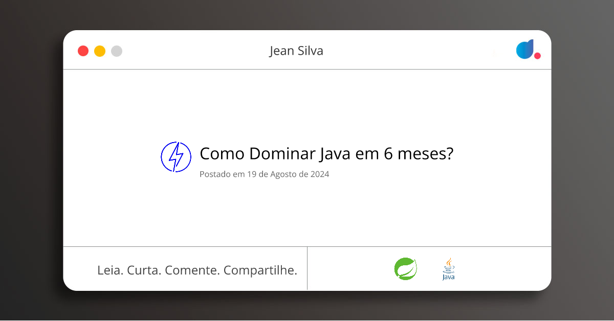 Como Dominar Java em 6 meses? | Jean Silva | Spring | Java | DIO