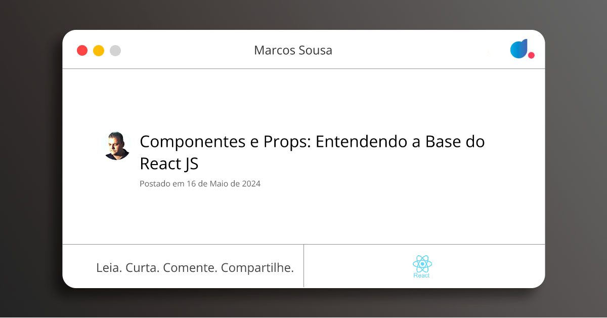 Componentes e Props: Entendendo a Base do React JS | Marcos Sousa ...