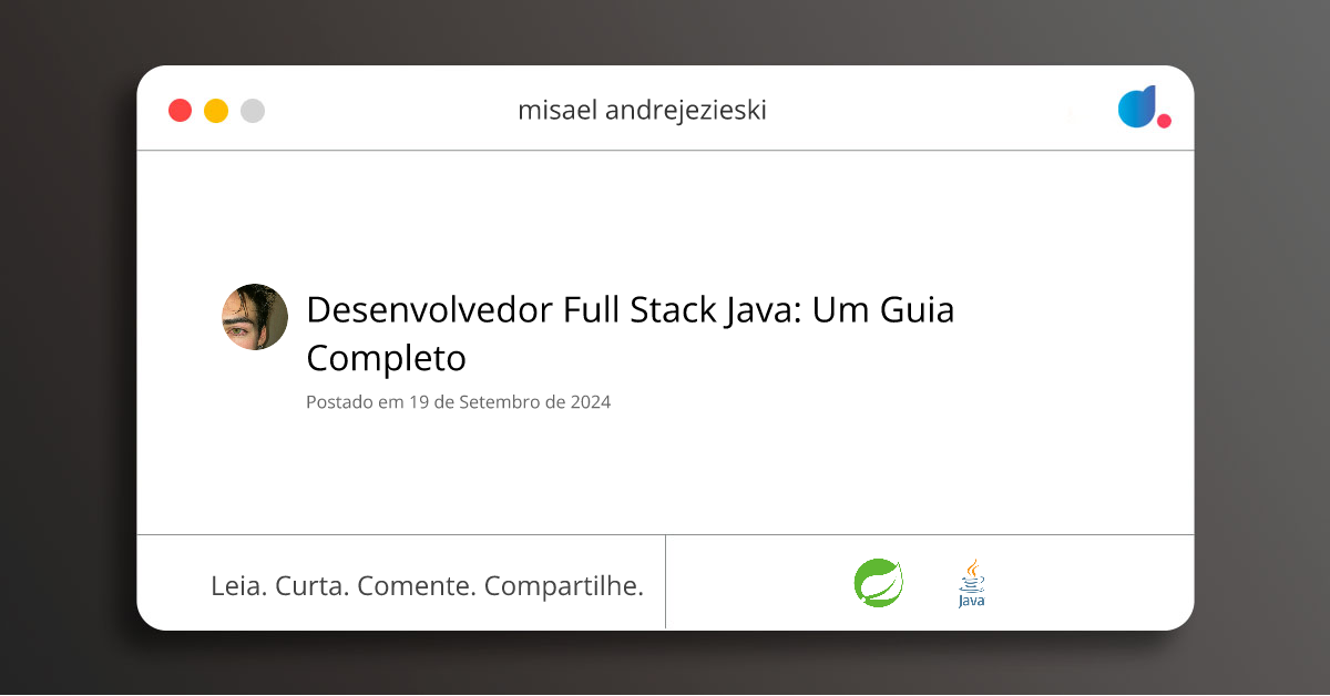 Desenvolvedor Full Stack Java: Um Guia Completo | misael andrejezieski ...