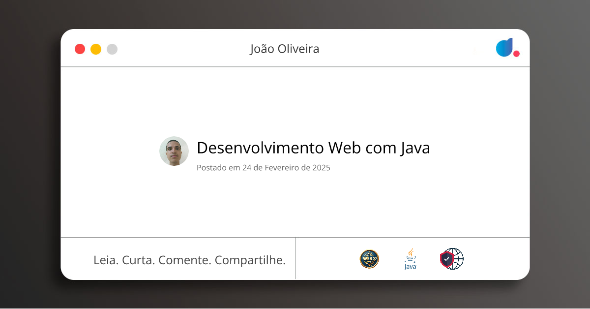 Desenvolvimento Web com Java | João Oliveira | DIO