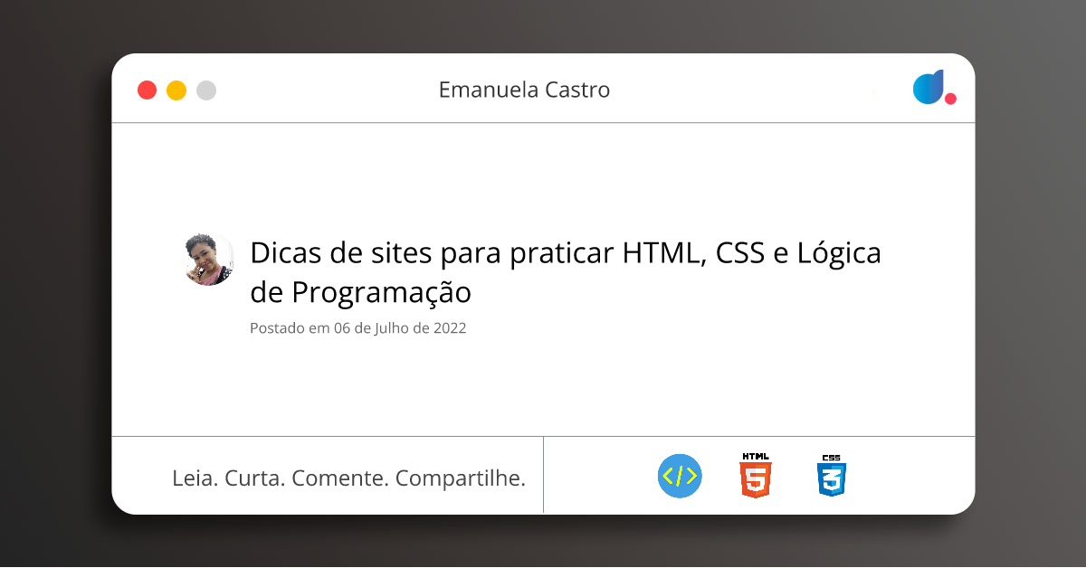 Dicas de sites para praticar HTML, CSS e Lógica de Programação ...