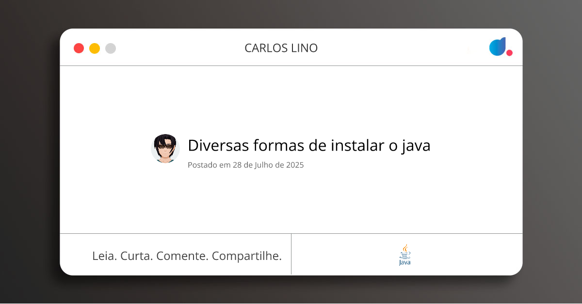 Diversas formas de instalar o java | CARLOS | DIO