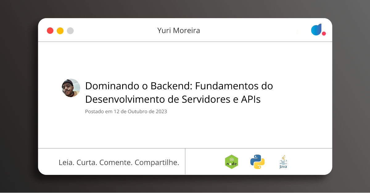 Dominando o Backend: Fundamentos do Desenvolvimento de Servidores e ...