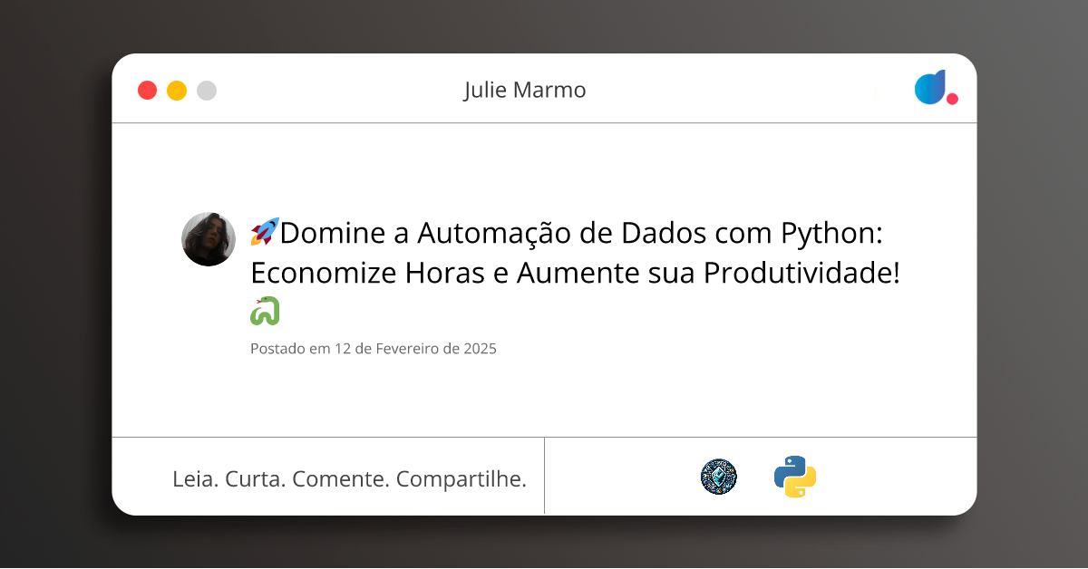 🚀Domine a Automação de Dados com Python: Economize Horas e Aumente sua ...