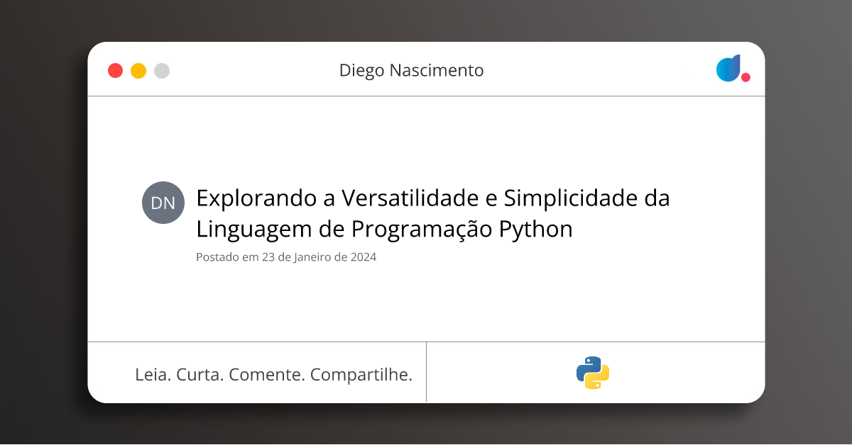 Explorando a Versatilidade e Simplicidade da Linguagem de Programação ...