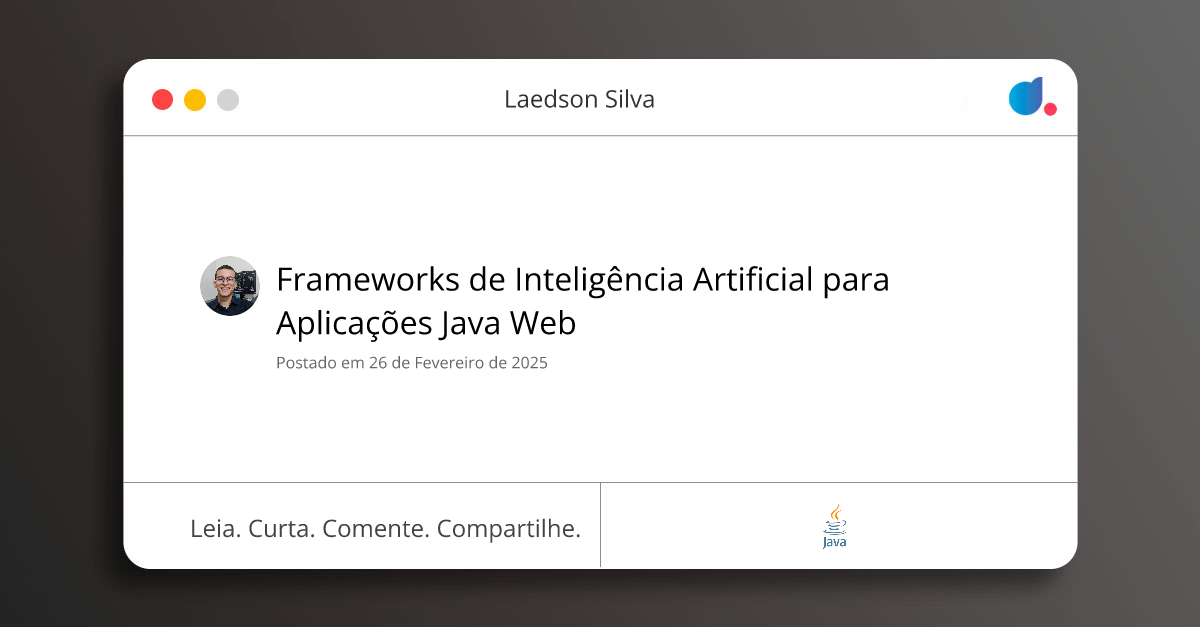 Frameworks de Inteligência Artificial para Aplicações Java Web ...