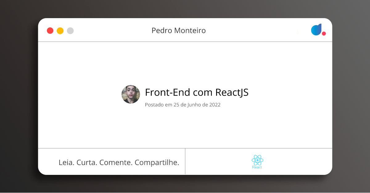 Front End Com Reactjs Pedro Monteiro React Dio 6475