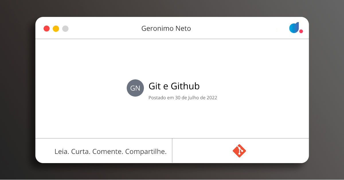 Git E Github Geronimo Neto Git Dio 5087
