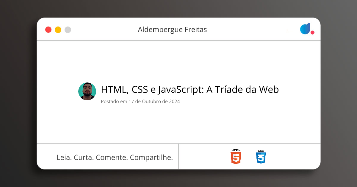 HTML, CSS e JavaScript: A Tríade da Web | Aldembergue Freitas | HTML ... HTML, CSS e JavaScript: A Tríade da Web | Aldembergue Freitas | HTML ...