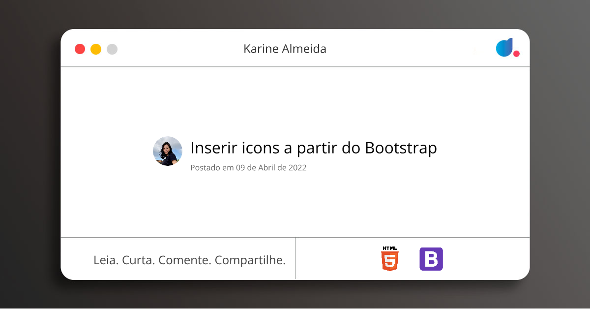 Inserir icons a partir do Bootstrap | Karine Almeida | HTML | Bootstrap ...