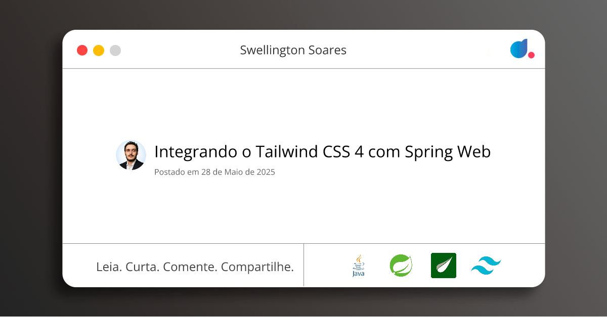 Integrando o Tailwind CSS 4 com Spring Web | Swellington Soares | Java | Spring | Thymeleaf ...