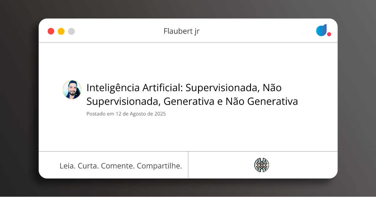 Inteligência Artificial Supervisionada Não Supervisionada Generativa