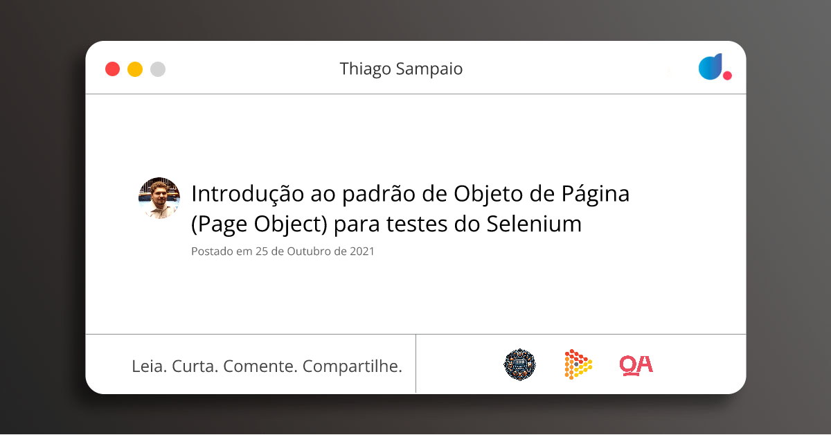 Introdução ao padrão de Objeto de Página (Page Object) para testes do ...