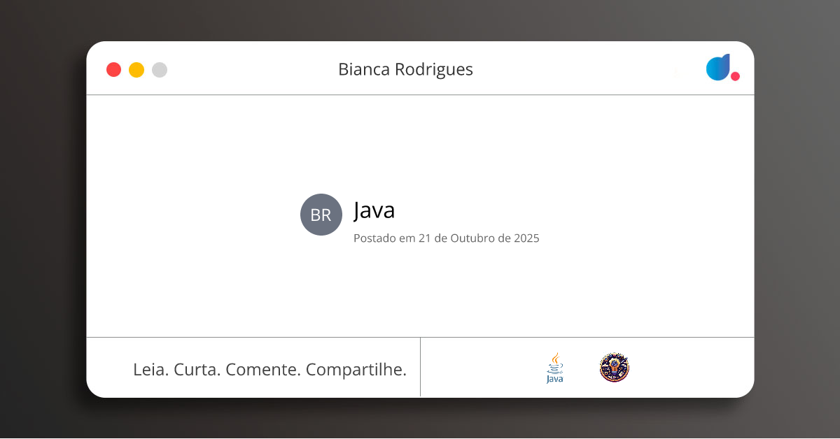 Java | Bianca Rodrigues | DIO
