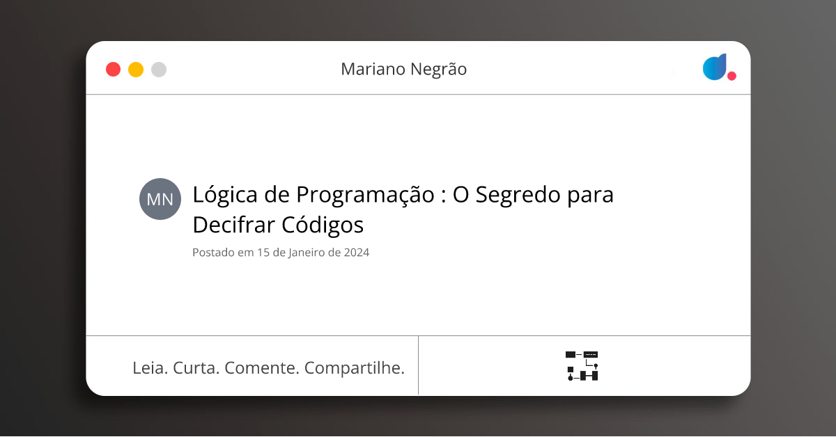 Lógica de Programação : O Segredo para Decifrar Códigos | Mariano ...