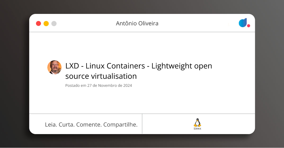 LXD - Linux Containers - Lightweight open source virtualisation ...
