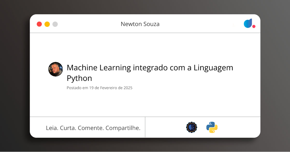 Machine Learning integrado com a Linguagem Python | Newton Souza | Machine Learning | Python | DIO