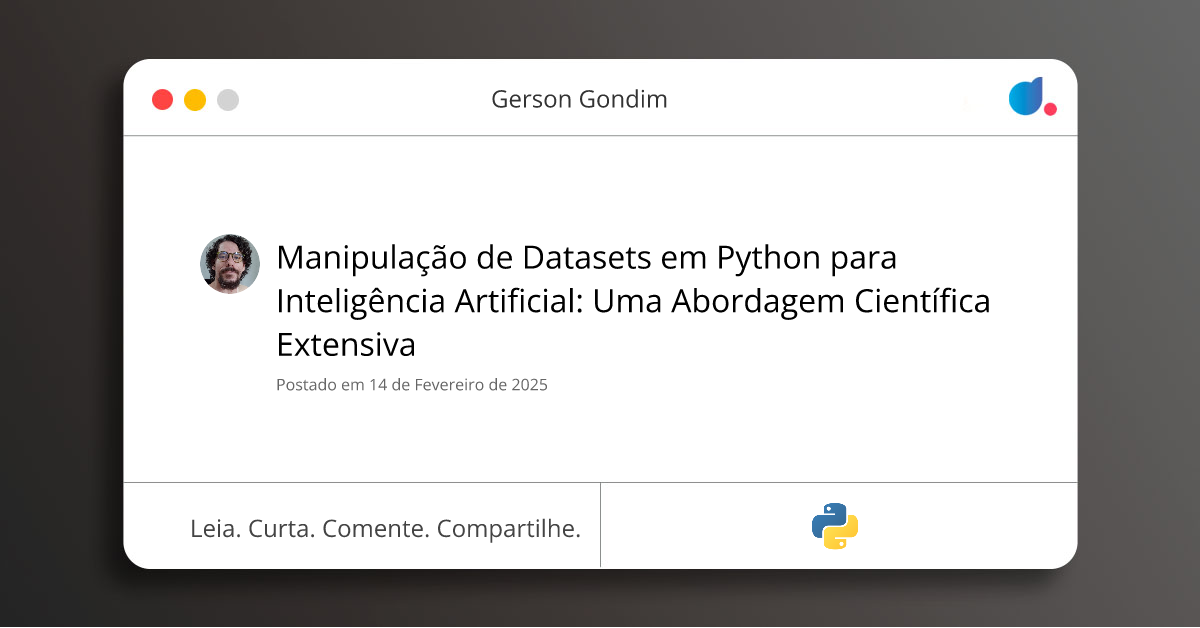 Manipulação de Datasets em Python para Inteligência Artificial: Uma ...