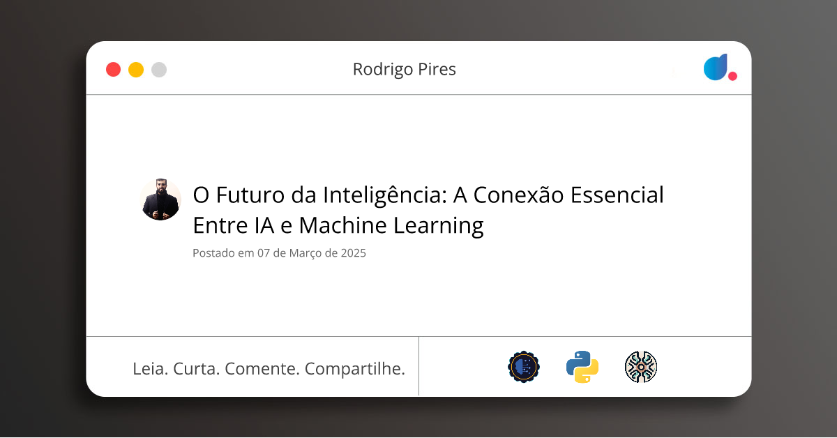 O Futuro da Inteligência: A Conexão Essencial Entre IA e Machine Learning | Rodrigo Pires ...