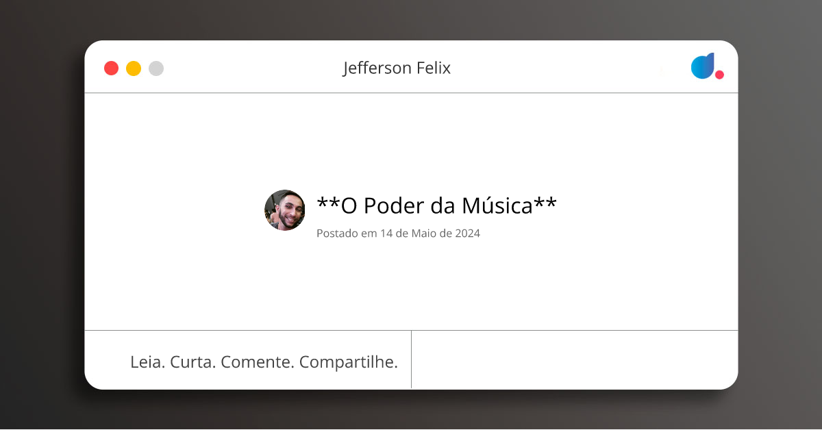 **O Poder da Música** | Jefferson Felix | DIO