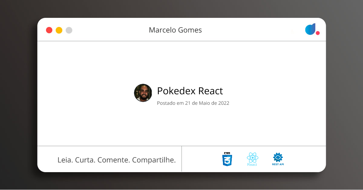 Pokedex React Marcelo Gomes Css React Api Rest Dio