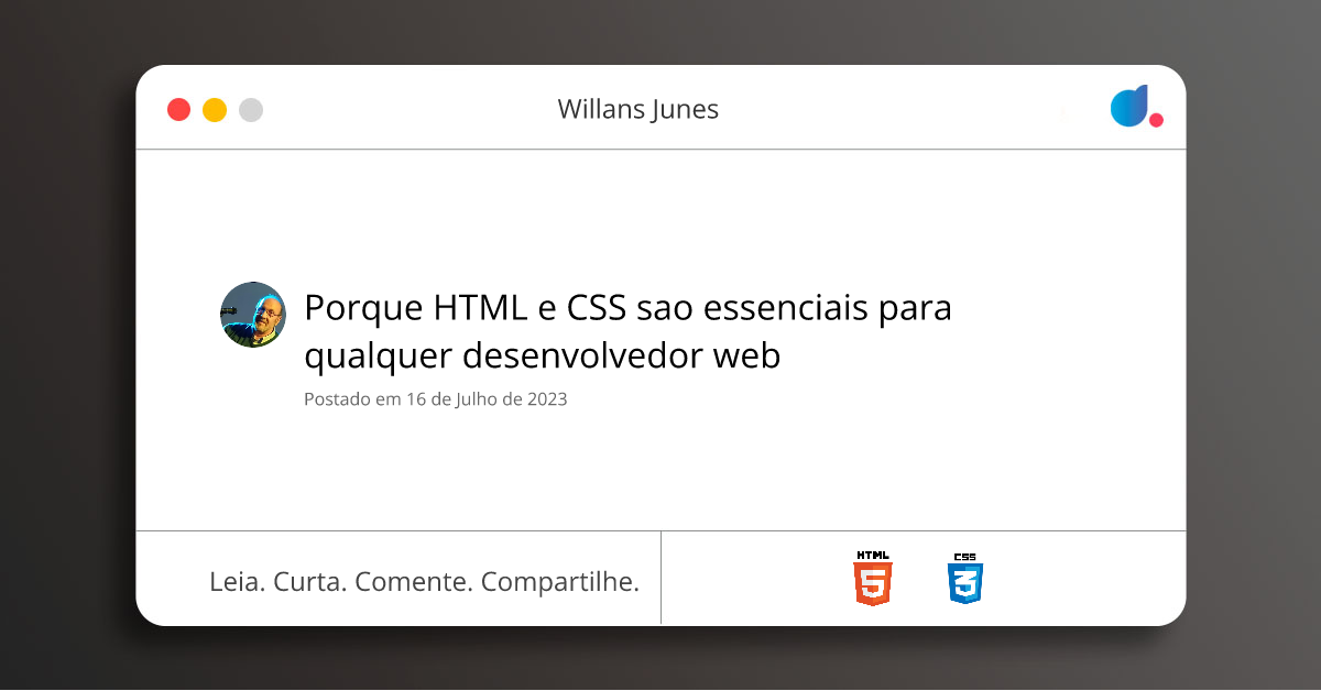 Porque HTML e CSS sao essenciais para qualquer desenvolvedor web ...