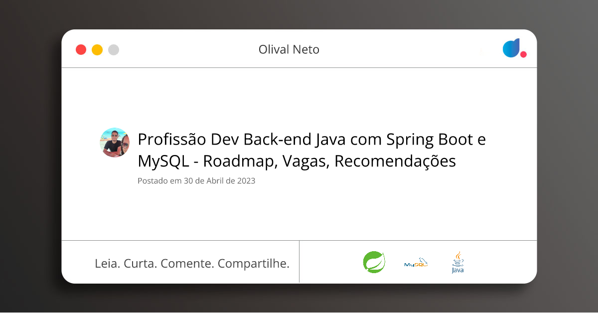 Profissão Dev Back-end Java com Spring Boot e MySQL - Roadmap, Vagas ...