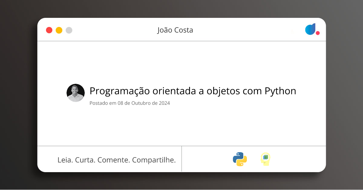 Programação Orientada A Objetos Com Python João Costa Python Poo 5959