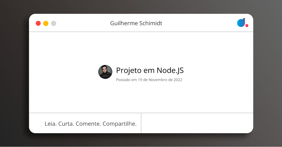 Projeto em Node.JS | Guilherme Schimidt | DIO