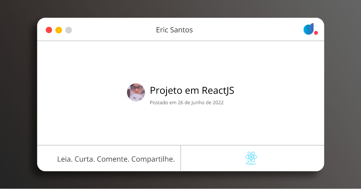 Projeto em ReactJS | Eric Santos | React | DIO
