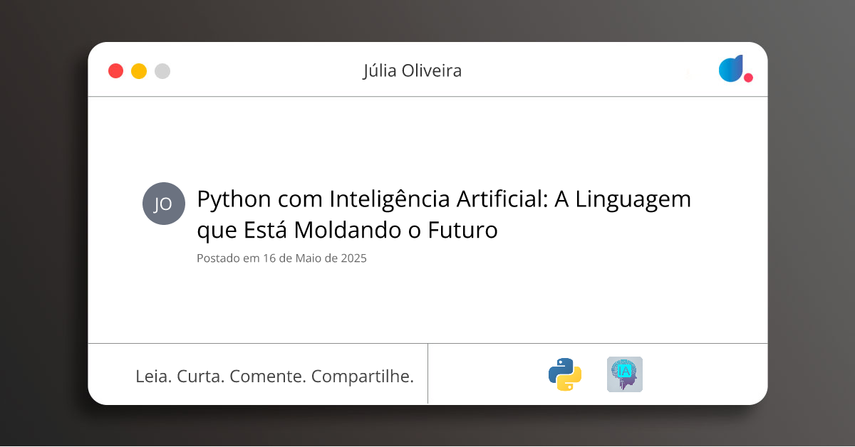 Python com Inteligência Artificial: A Linguagem que Está Moldando o ...