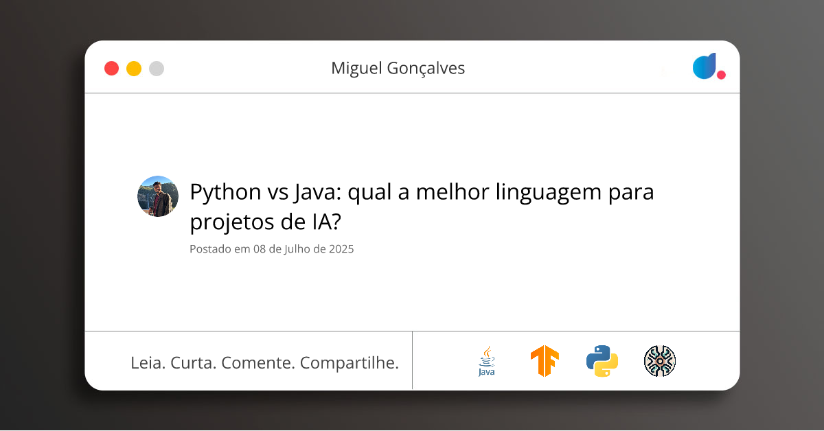 Python vs Java: qual a melhor linguagem para projetos de IA? | Miguel ...