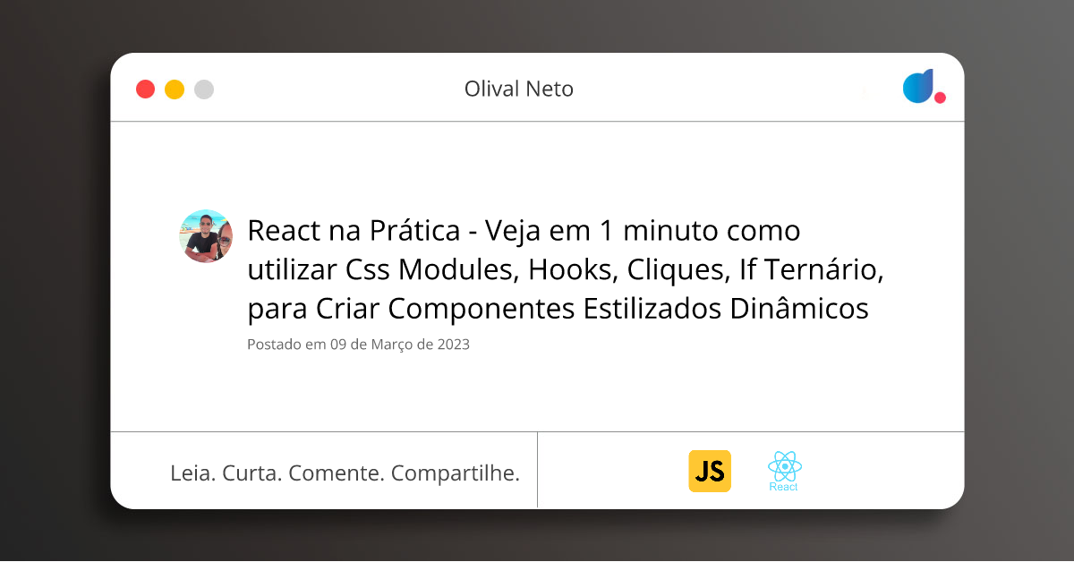 React Na Prática Veja Em 1 Minuto Como Utilizar Css Modules Hooks