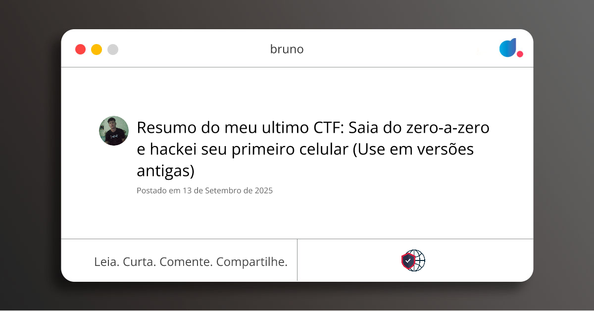 Resumo do meu ultimo CTF: Saia do zero-a-zero e hackei seu primeiro ...
