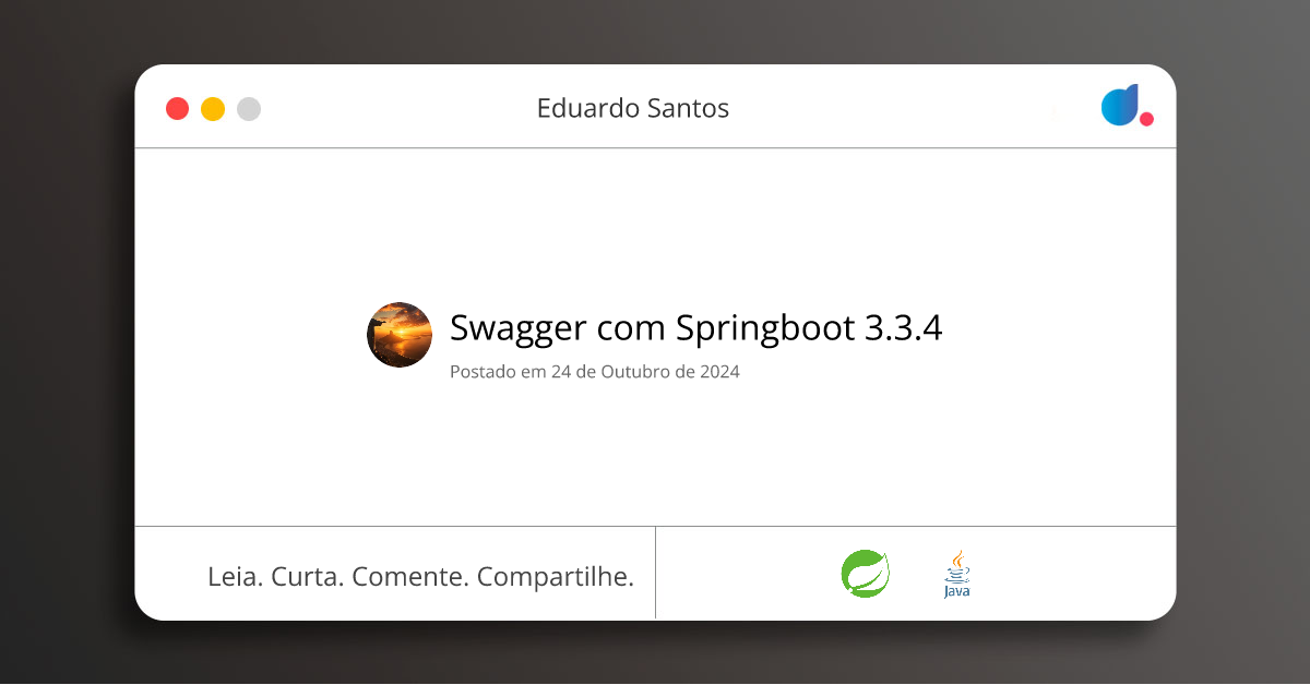 Swagger Com Springboot 334 Eduardo Santos Spring Java Dio