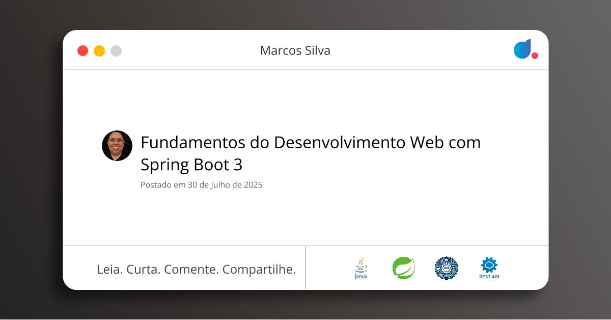 Fundamentos do Desenvolvimento Web com Spring Boot 3 | Marcos Silva | Java | Spring | API | API ...