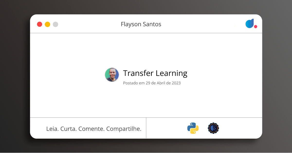 Transfer Learning | Flayson Santos | Python | Machine Learning | DIO