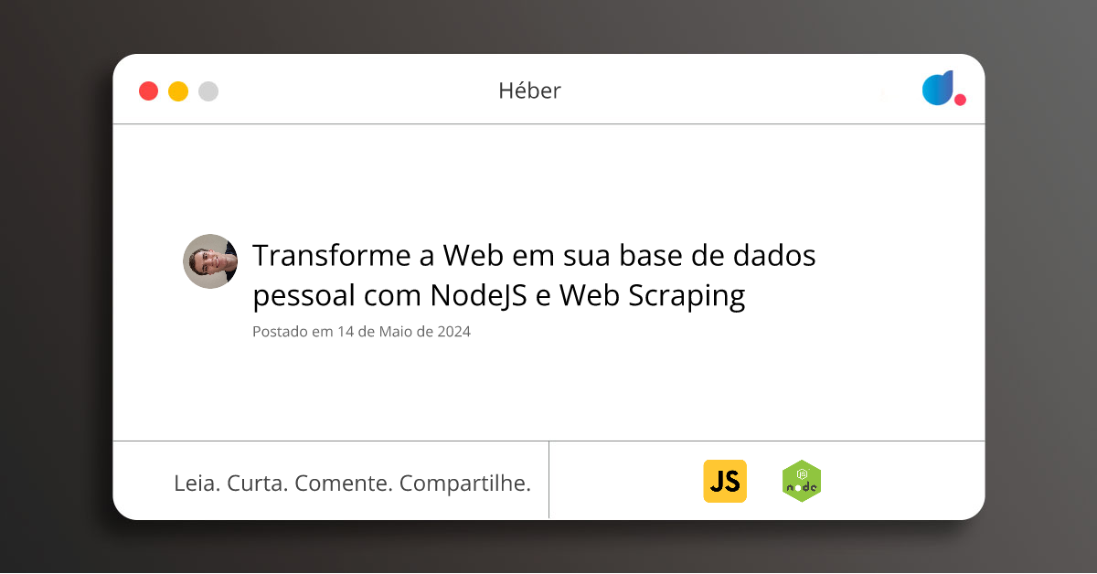 Transforme A Web Em Sua Base De Dados Pessoal Com Nodejs E Web Scraping