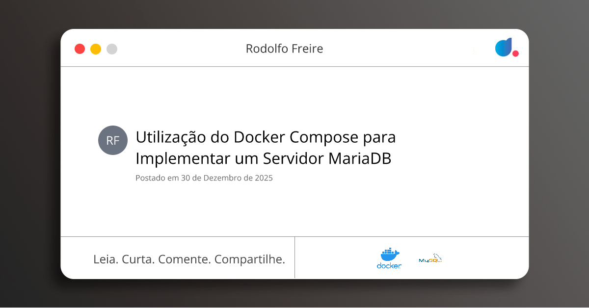 Utilização do Docker Compose para Implementar um Servidor MariaDB ...